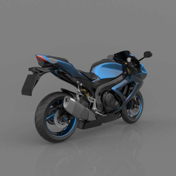 3D Printable Sport Bike 600 Ready to Print STL File by demis sarda