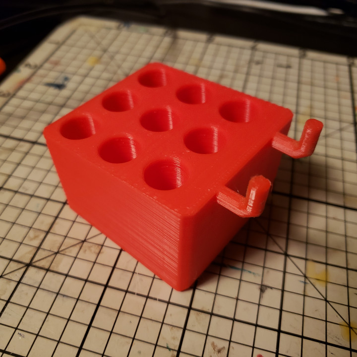 3D Printable Pegboard Sharpie Holder by Tyler Martin