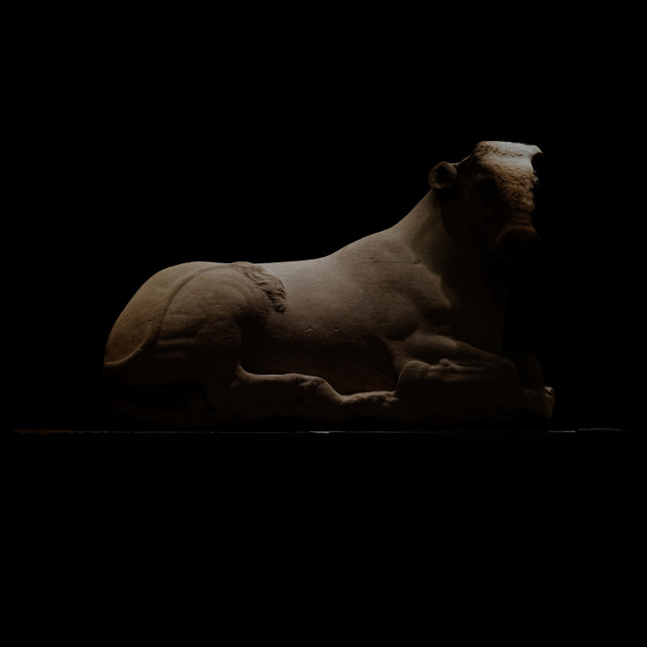 3D Printable Greek Marble Bull by David Fletcher