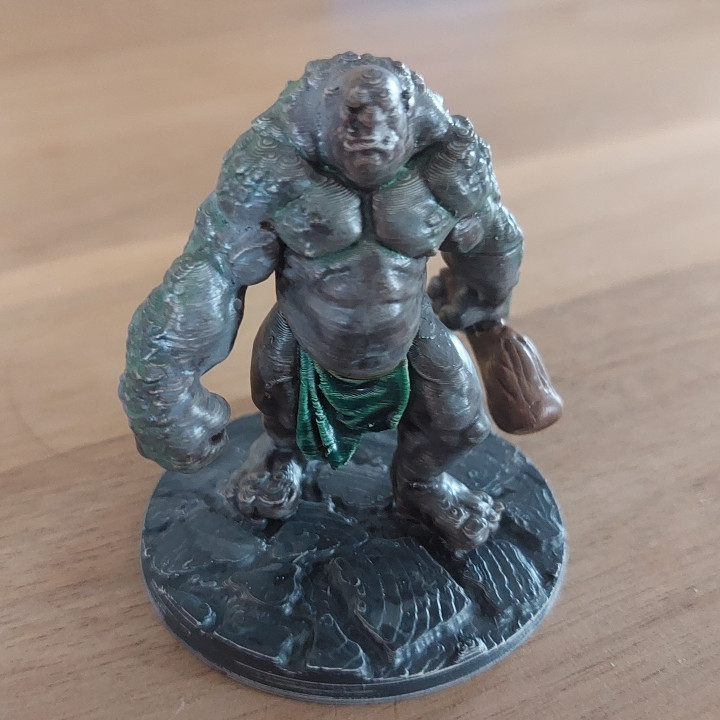 3D Print of Stone Troll (pre-supported) by Lunakir13