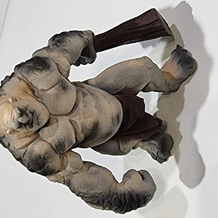 3D Print of Stone Troll (pre-supported) by WesNyle