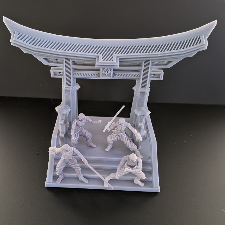 3D Printable Modular Sci-Fi Ninjas - Tekano Corp Collection by Print Minis