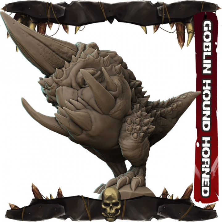 3D Printable Goblin Hound Horned by RocketPigGames