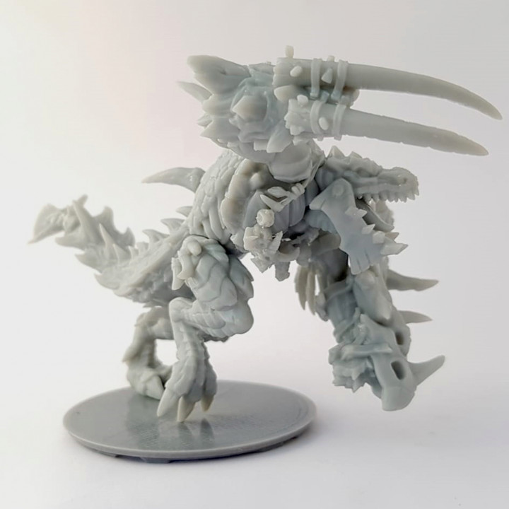 3D Printable Throx, Champion of Kha lizardman by Codex Universalis