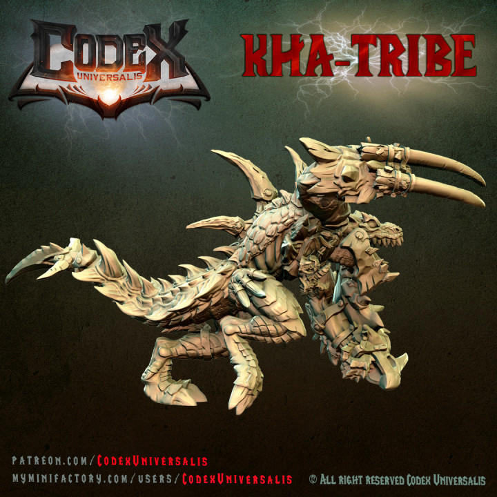 3D Printable Throx, Champion of Kha lizardman by Codex Universalis