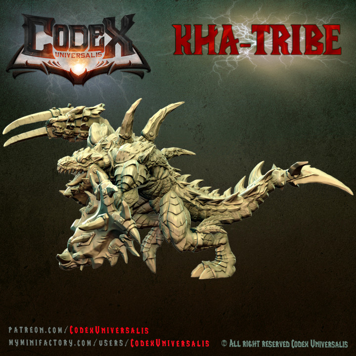 3D Printable Throx, Champion of Kha lizardman by Codex Universalis