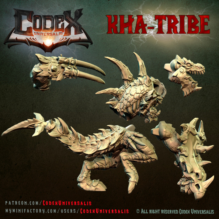 3D Printable Throx, Champion of Kha lizardman by Codex Universalis