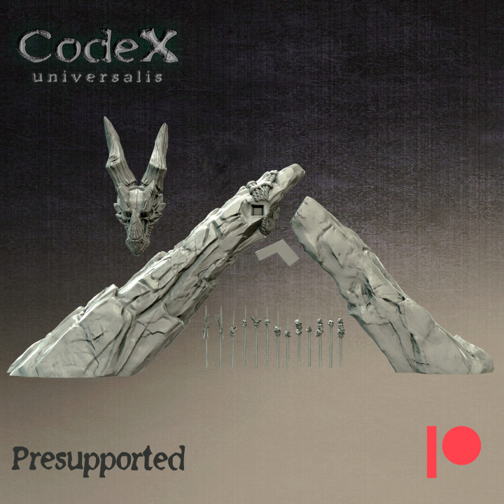 3D Printable Terrain Kha-Tribe Set by Codex Universalis