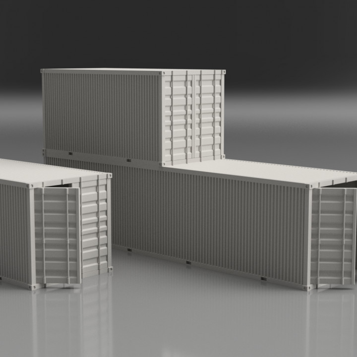 3D Printable Cargo Container for tabletop by Fr3D @ The3DPrinting