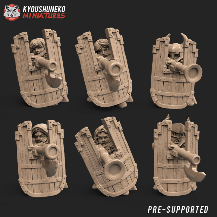 3D Printable Dwarf Female Ranger Arquebus and Shield by Kyoushuneko ...
