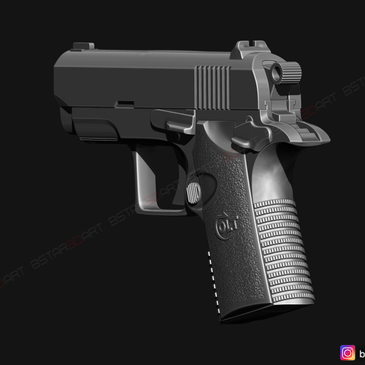3D Printable Colt 380 auto - Hand gun - 3D print model - Digital STL ...