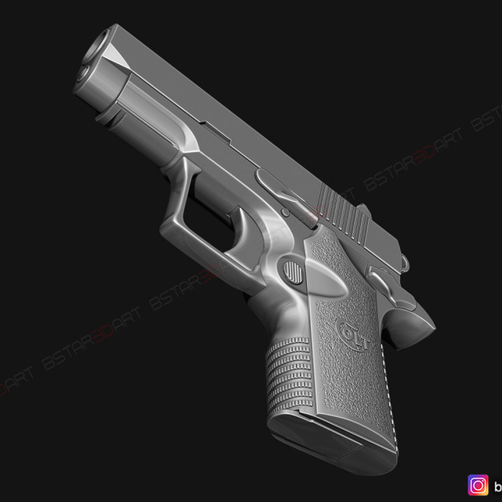 3D Printable Colt 380 auto - Hand gun - 3D print model - Digital STL ...