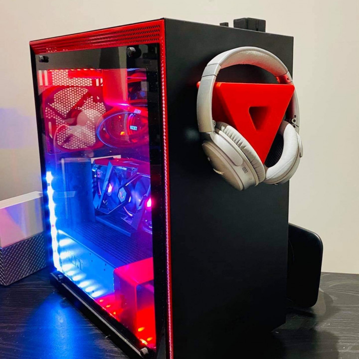 3D Printable Magnetic Headset Mount & Cable Management by Lazy Bear