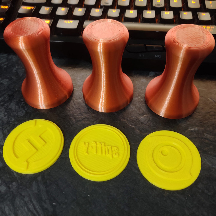 3D Printable 50mm diameter rubber stamp handle by John Aldred