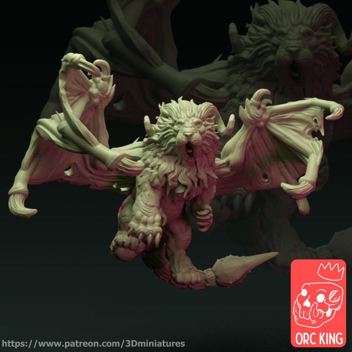 3D Printable Manticore by Orc King Studio