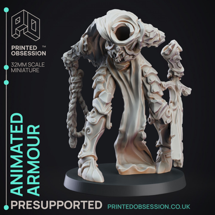 3D Printable Animated Armour - Construct - PRESUPPORTED - D&D 32mm by ...