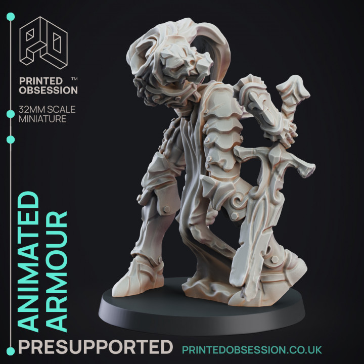 3D Printable Animated Armour - Construct - PRESUPPORTED - D&D 32mm by ...