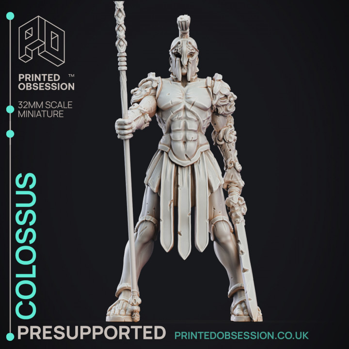 3D Printable Colossus - Construct - PRESUPPORTED - D&D 32mm by Printed ...