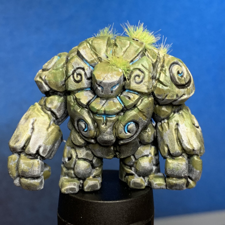 3D Print of Stone Golem - Construct - PRESUPPORTED - D&D 32mm by ...