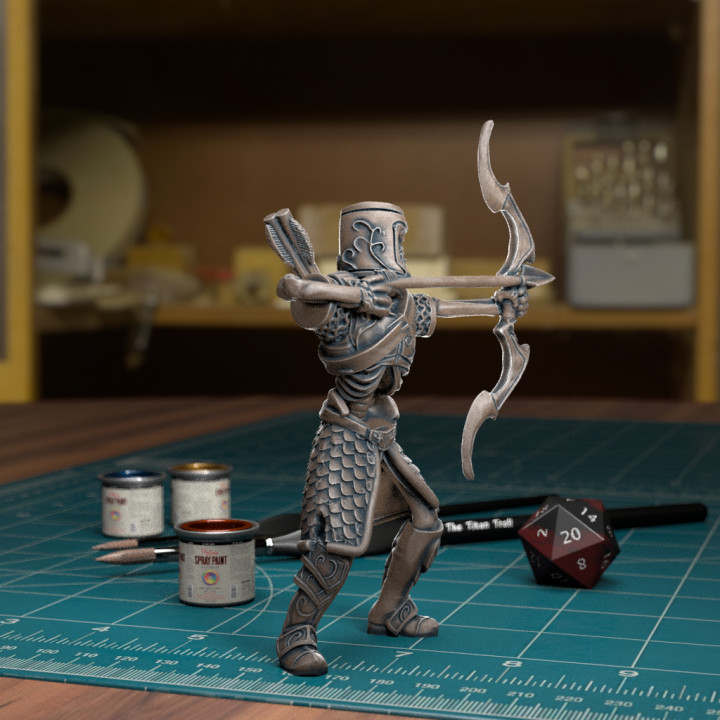3D Printable Crypt Skeleton 009 [Pre-Supported] by TytanTroll Miniatures