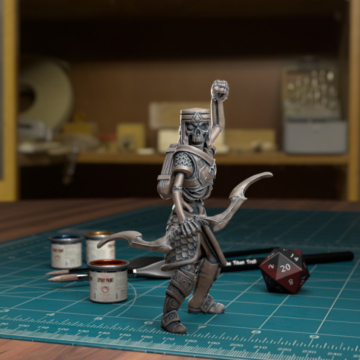 3D Printable Crypt Skeleton 008 [Pre-Supported] by TytanTroll Miniatures