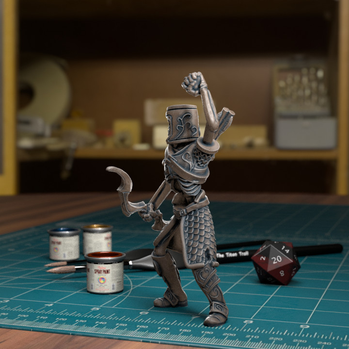 3D Printable Crypt Skeleton 008 [Pre-Supported] by TytanTroll Miniatures