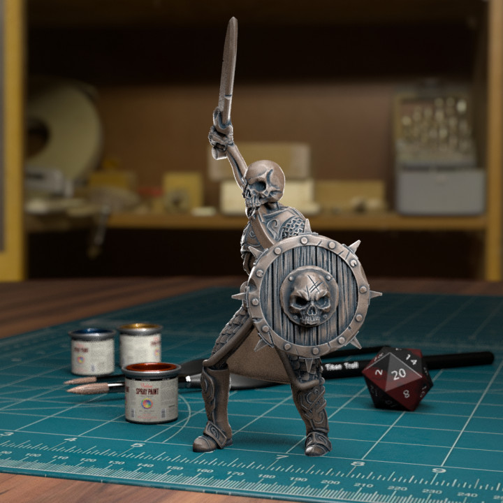 3D Printable Crypt Skeleton 007 [Pre-Supported] by TytanTroll Miniatures