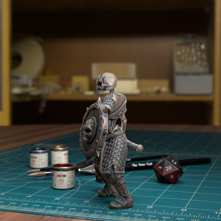 3D Printable Crypt Skeleton 005 [Pre-Supported] by TytanTroll Miniatures