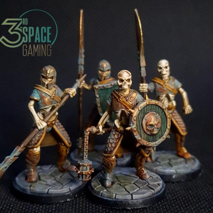 3D Printable Crypt Skeleton Bundle [Pre-Supported] by TytanTroll Miniatures