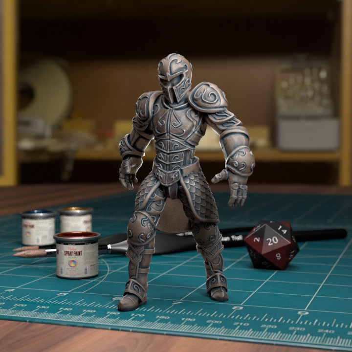 3D Printable Animated Armour 001 [Pre-Supported] by TytanTroll Miniatures