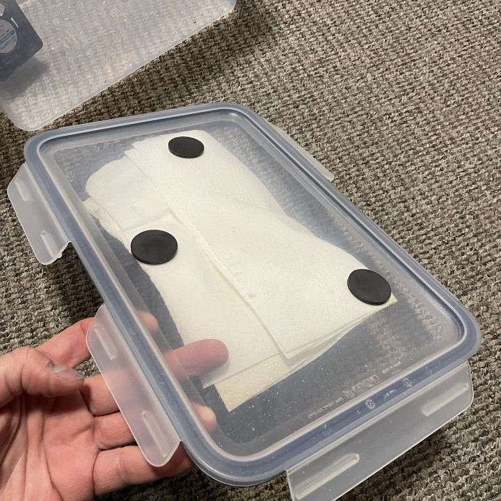 3D Printable Acetone vapor chamber for ABS - vent holder by Tomasz 3D Printable Acetone vapor chamber for ABS - vent holder by Tomasz