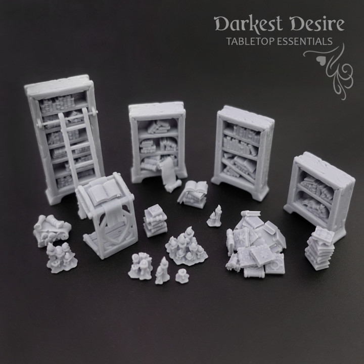 3D Printable Library - Base Set by Darkest Desire
