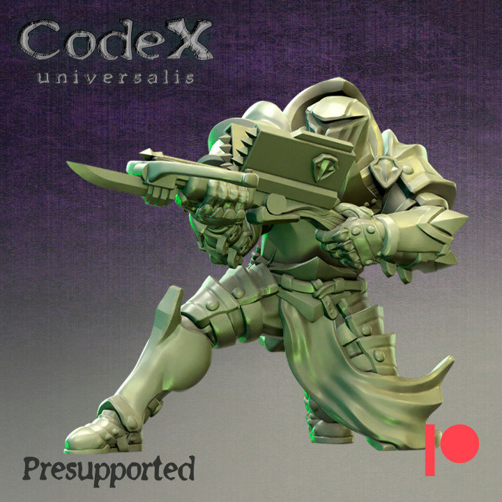 3D Printable Knight Servant of Light D by Codex Universalis