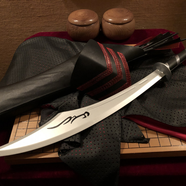 3D Printable Nyssa al Ghul Cosplay Scimitar from Arrow by Juri Munkki