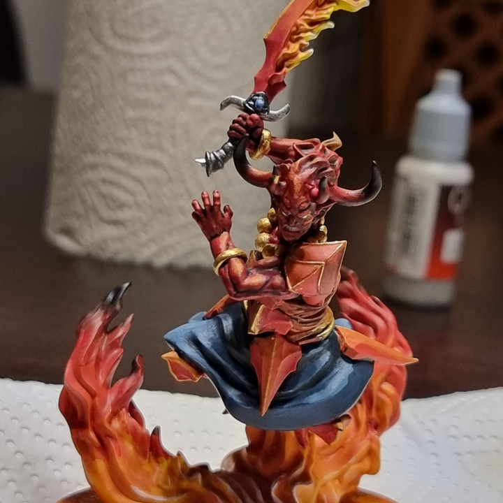 3D Print of Efreeti Sword Attack / Fire Elemental Genie / Oriental ...