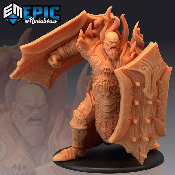 3D Printable Fire Giant Dreadnought / Titan Warrior Shield / Classic ...