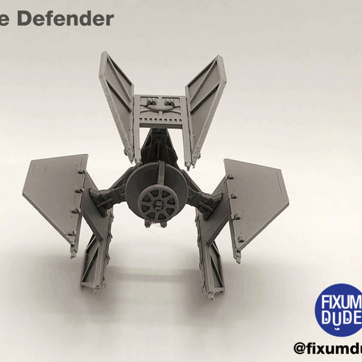 3D Printable Tie Fighter Defender Kit Card by Michael Grugel