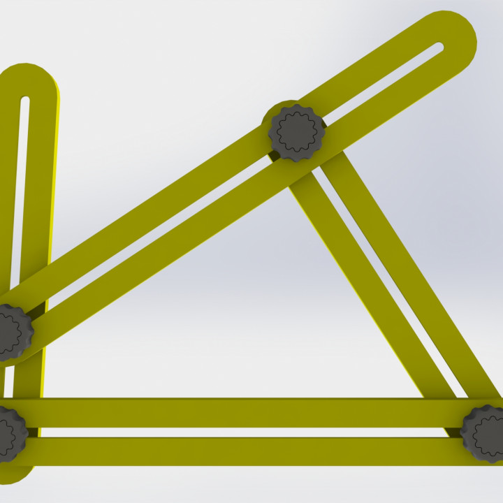 3D Printable Angle Measuring Tool with M3 Hex bolts by Ferdy