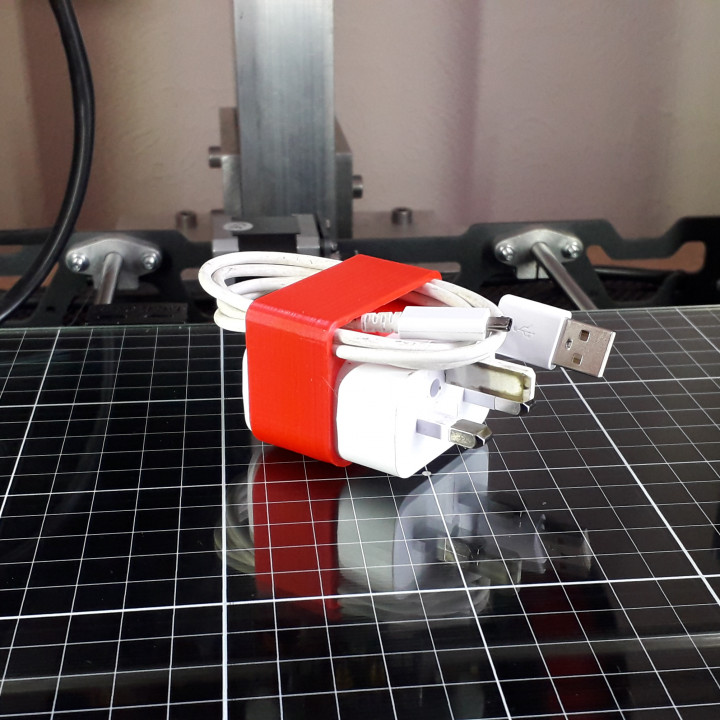 3D Printable Phone charger cable tidy. by Chris Gaze