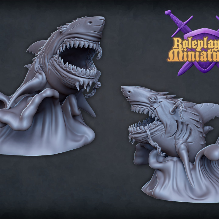 3D Printable Megalodon by Jacob Olsson - Roleplaying & Miniatures