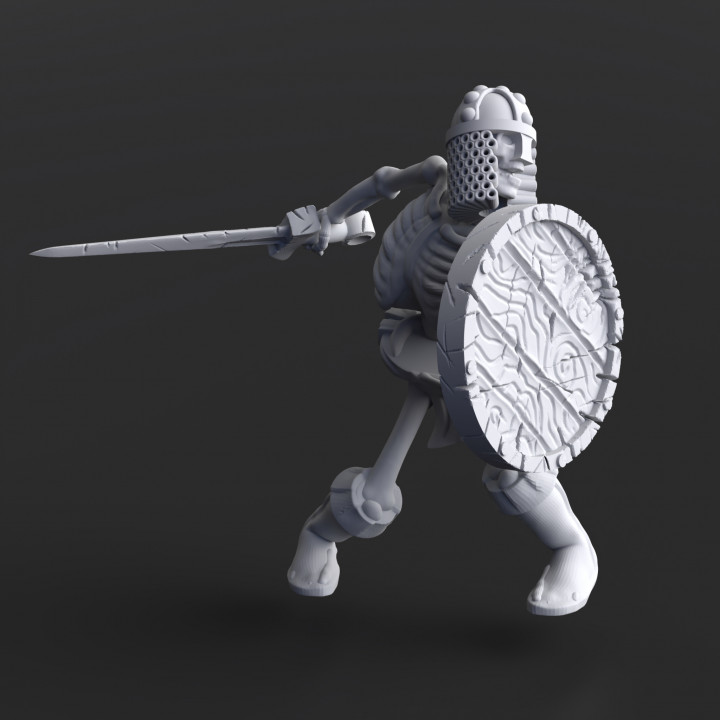 3D Printable Skeleton - Sword & Shield B, Pre-Supported by ...