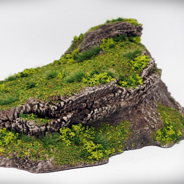 3D Printable Lookout: Dynamic Hills Terrain Set by Terrainify