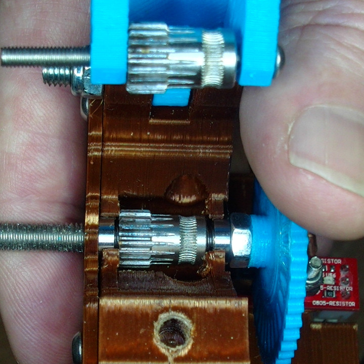 3D Printable Filament Runout Dual Gear Encoder. Dual Gear. by Billy Tail