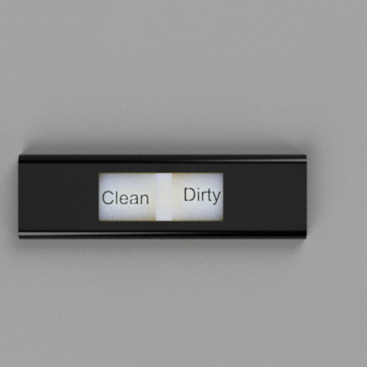 3D Printable Minimal Clean/Dirty Indicator by Baxter Gonzalez