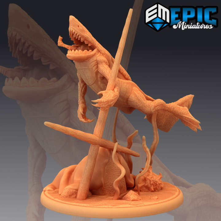 3D Printable Wereshark Set / Dire Human Shark / Water Monster ...