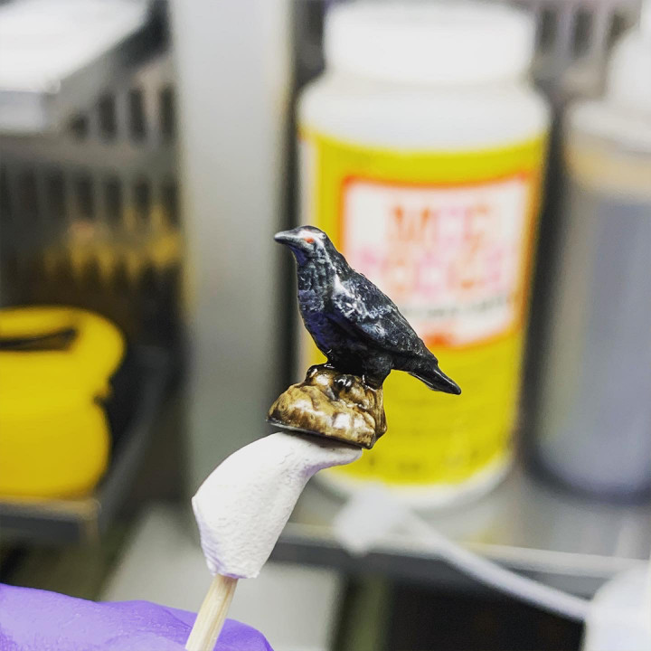 3D Printable Raven Animal Familiar by Crit Games