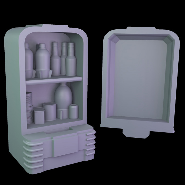 3D Printable FOOD-O-RAMA FRIDGE by Tiny Furniture