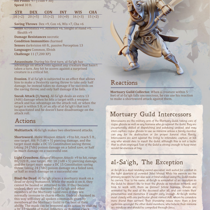 3D Printable Al-Sa'igh, Mortuary Guild Intercessor (Pre-Supported) by ...