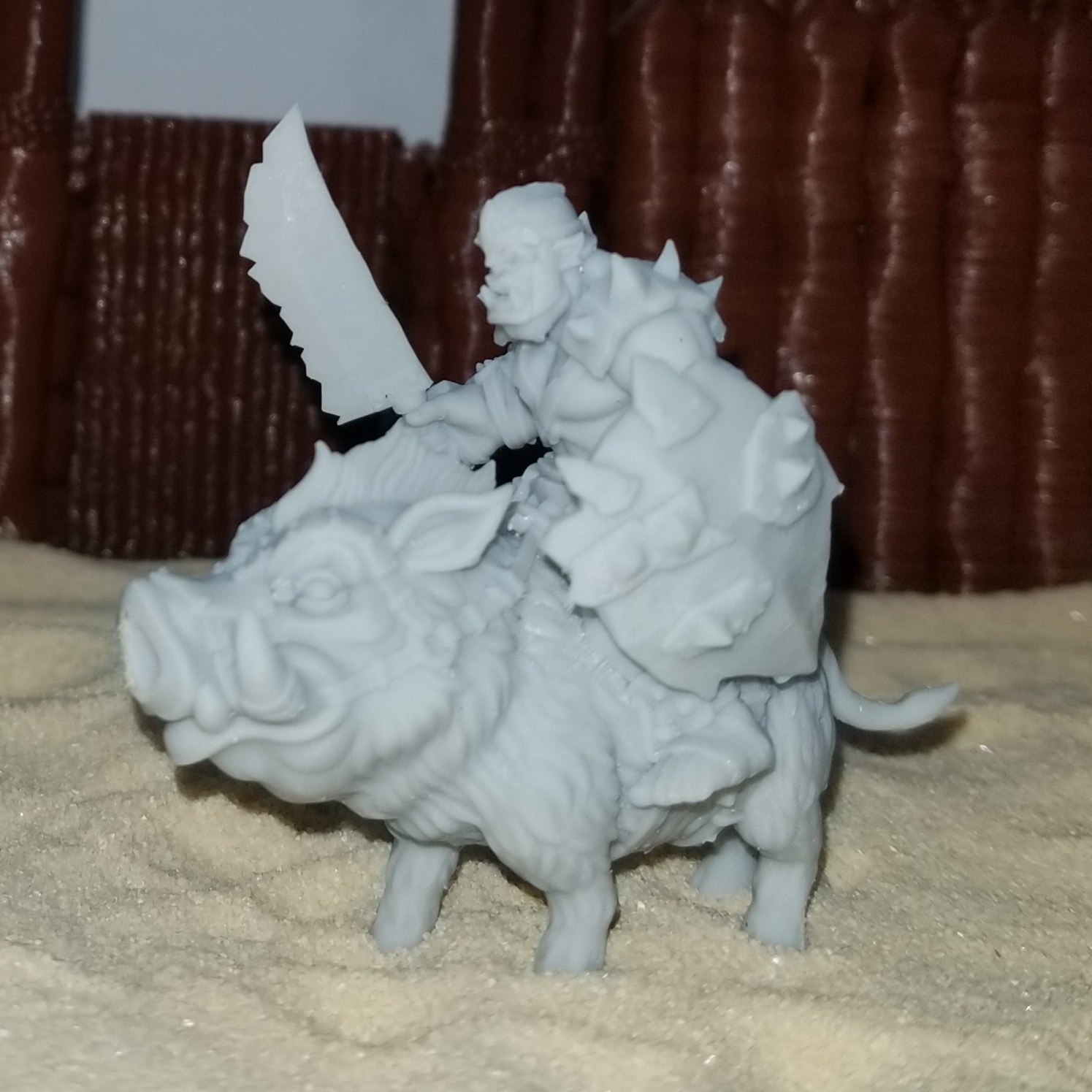 3D Printable Orc Boar Rider 1 by Goon Master