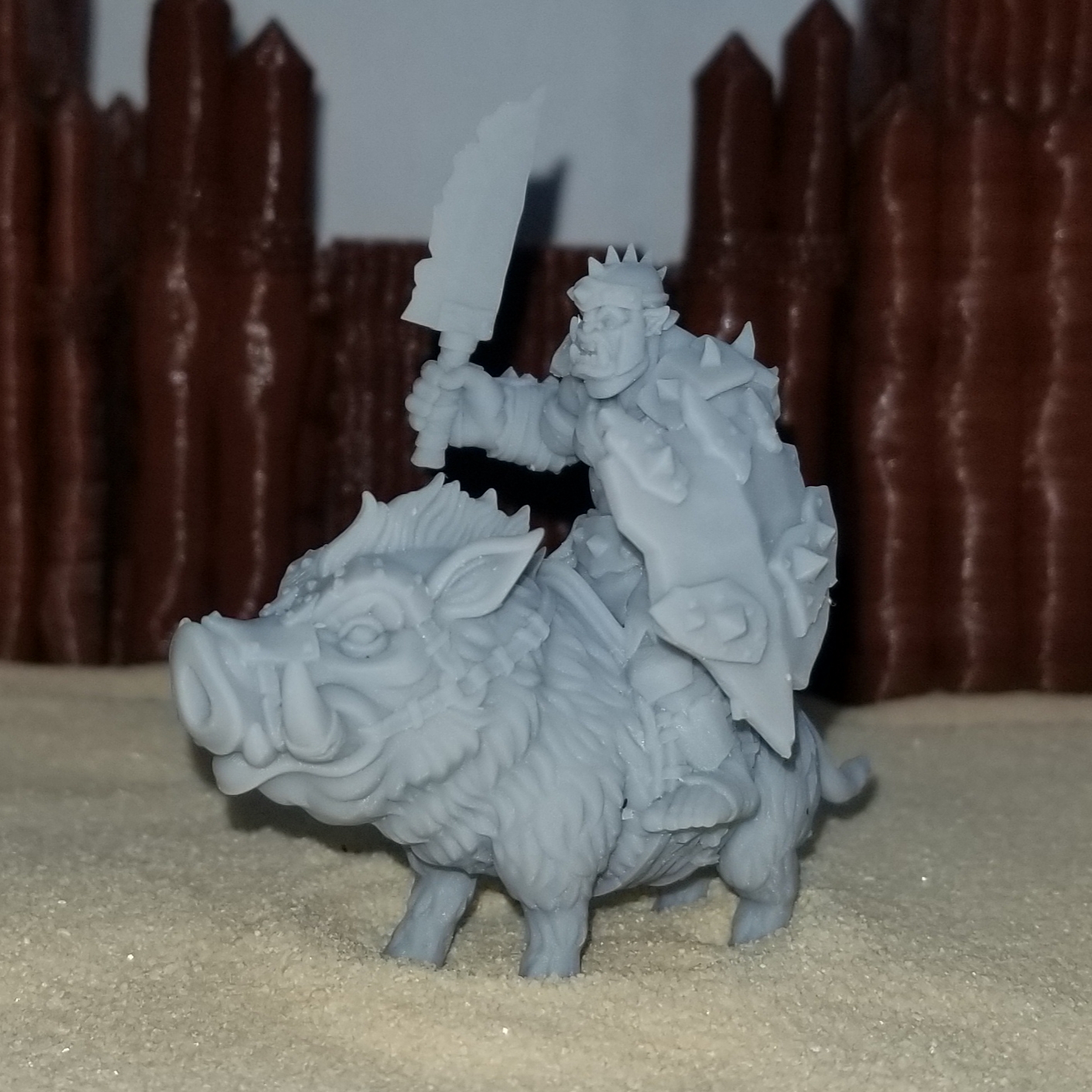 3D Printable Orc Boar Rider 3 by Goon Master